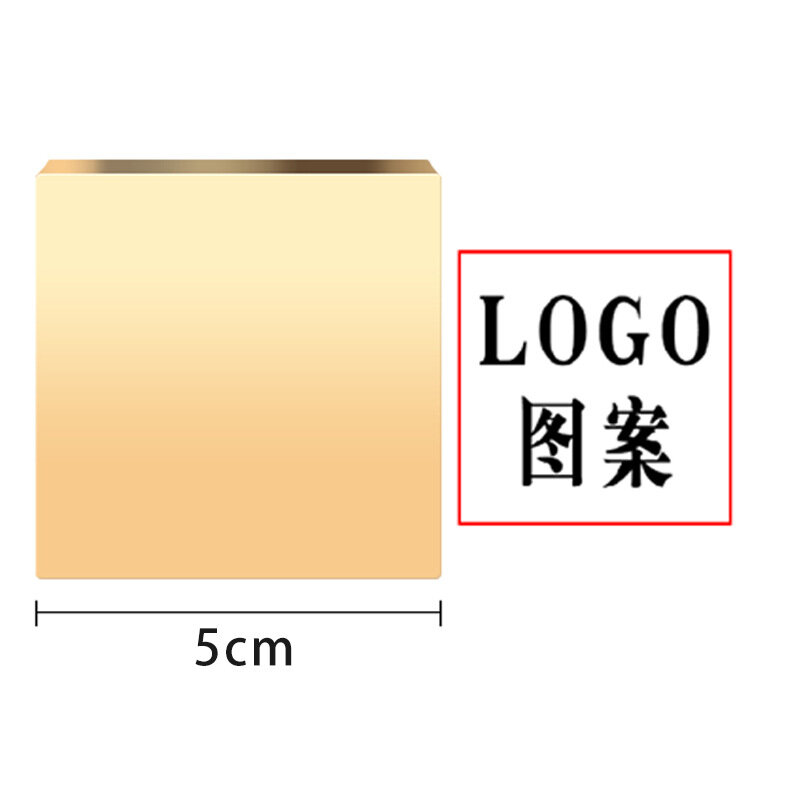 Утолщенный штамп для затенения, мыльный кубик, чернильная подушка, латунный штамп, горячий штамп, печать на медной пленке, логотип на заказ