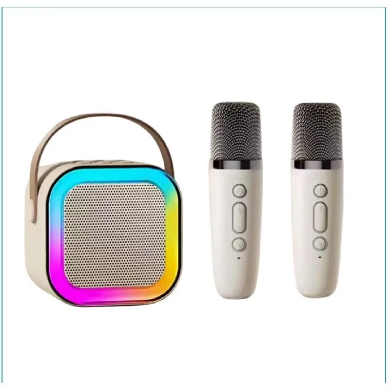 Портативная колонка с микрофоном для караоке, Bluetooth динамик, мощный звук, для улицы, дома, танцев и детей