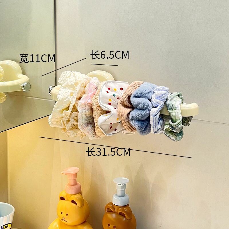 Настенный органайзер для резинок для волос на присоске, настенный держатель для заколок для волос для ванной комнаты.