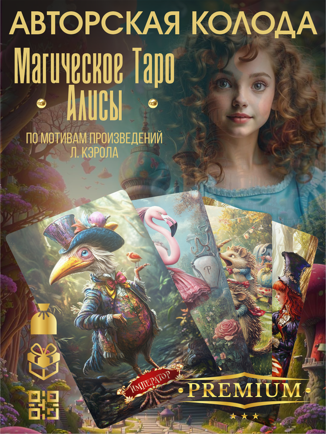 Карты таро Alessa Tarot "Магическое Таро Алисы", голубой, бумага, 78 штук