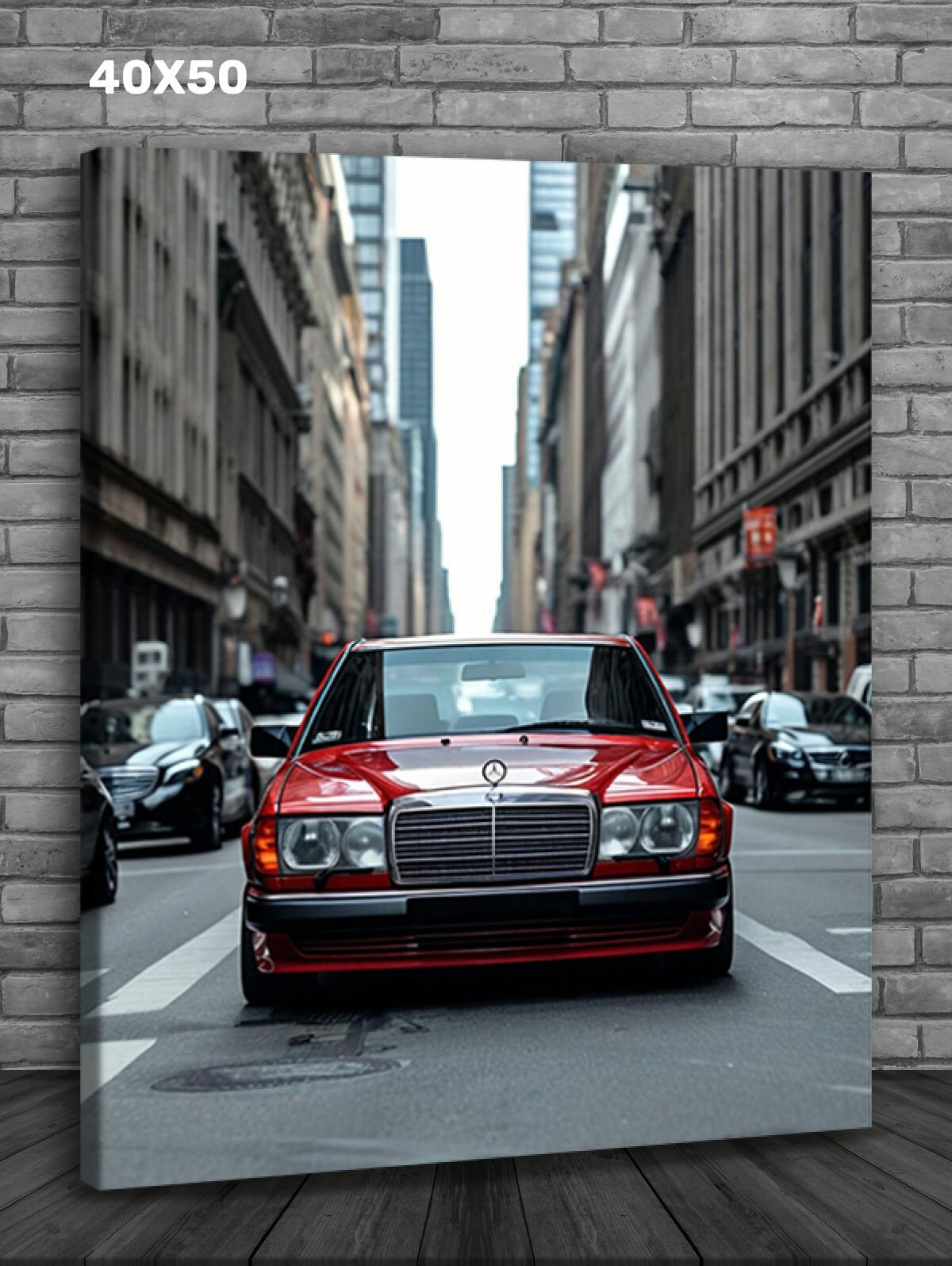 Картина на стену интерьерная на холсте 40х50 Мерседес W124