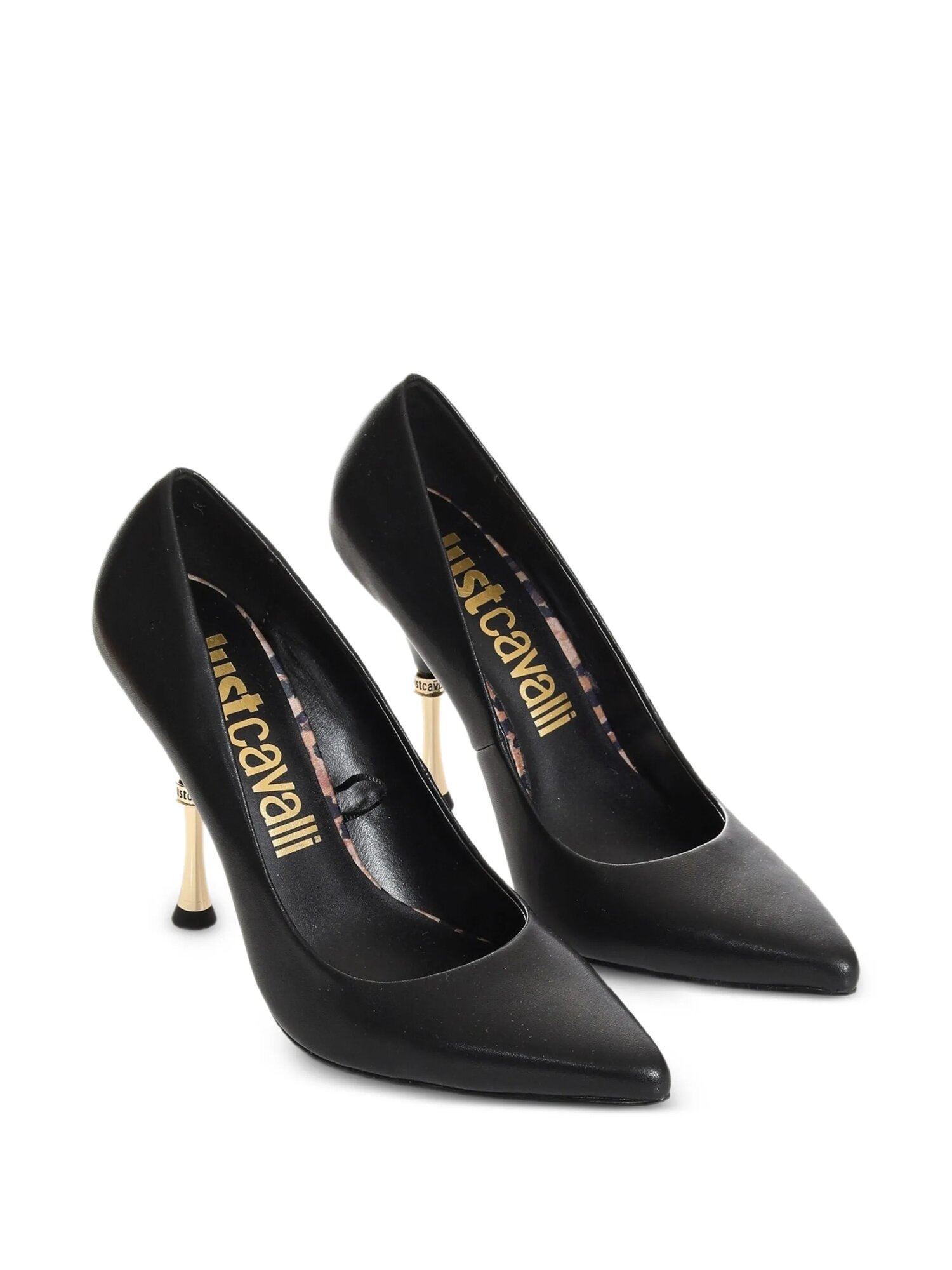 Туфли Just Cavalli Pointed-toe heeled pumps, размер 36, black/black — фото 1