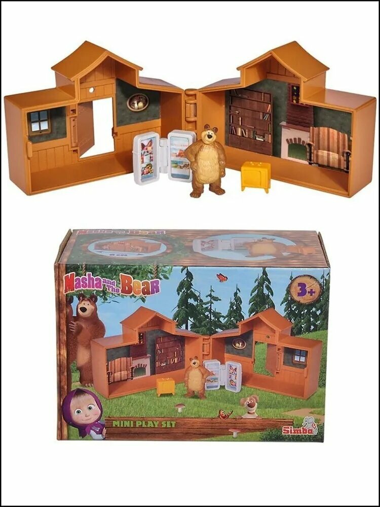 Маша и Медведь-дом медведя-Детский игровой домик, большой дом, мебель, набор игрушек