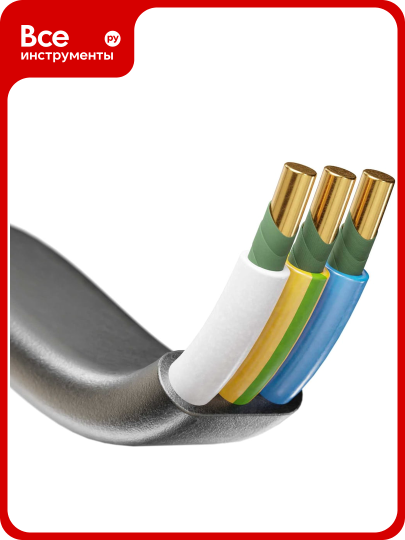 Кабель ELITRON ППГ-Пнг(А)-HF 3x2,5 ГОСТ (100 метров) E038-100 медный плоский кабель с безгалогенной изоляцией