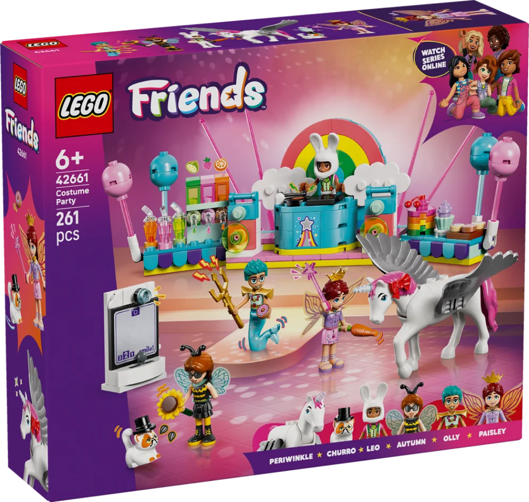 Конструктор LEGO Friends 42661 Костюмированная вечеринка с Единорогом и Феей, 261 дет.