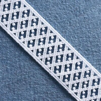 Кружево HWARM молочного шелка 10 ярдов Белый, 4