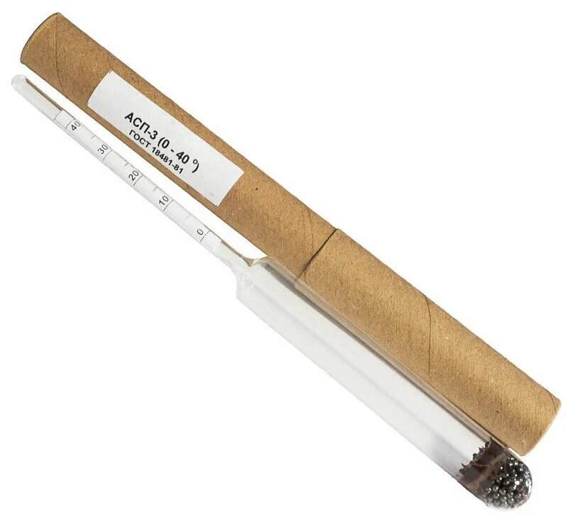 Спиртометр, диапазон 0-40%, ГОСТ, для измерения крепости напитков