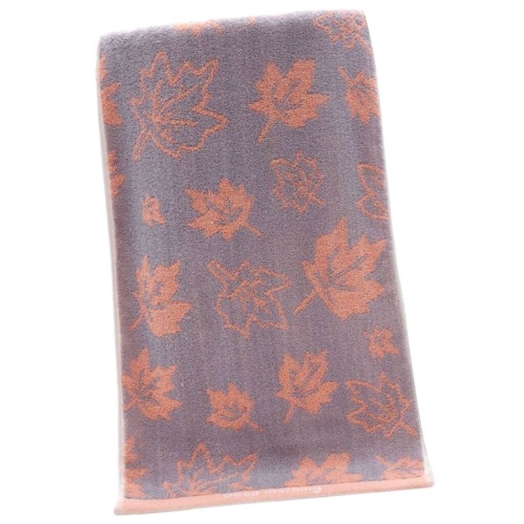 Бытовое мягкое впитывающее хлопчатобумажное полотенце-Maple leaf 【Розовый】