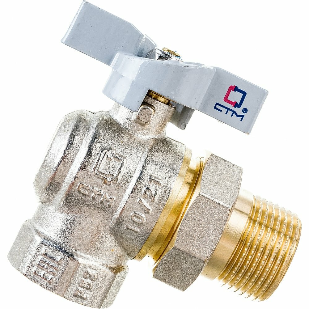 Угловой шаровой кран для воды СТМ стандарт