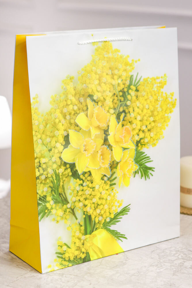 Подарочный пакет солнечный букет, бумага, 42х33 см, Due Esse Christmas XAE22000091-1