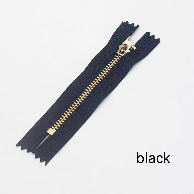 Набор молний для джинсов 5 шт черный/синий 10/13/15/18 см Черный, black 5pcs, 18cm