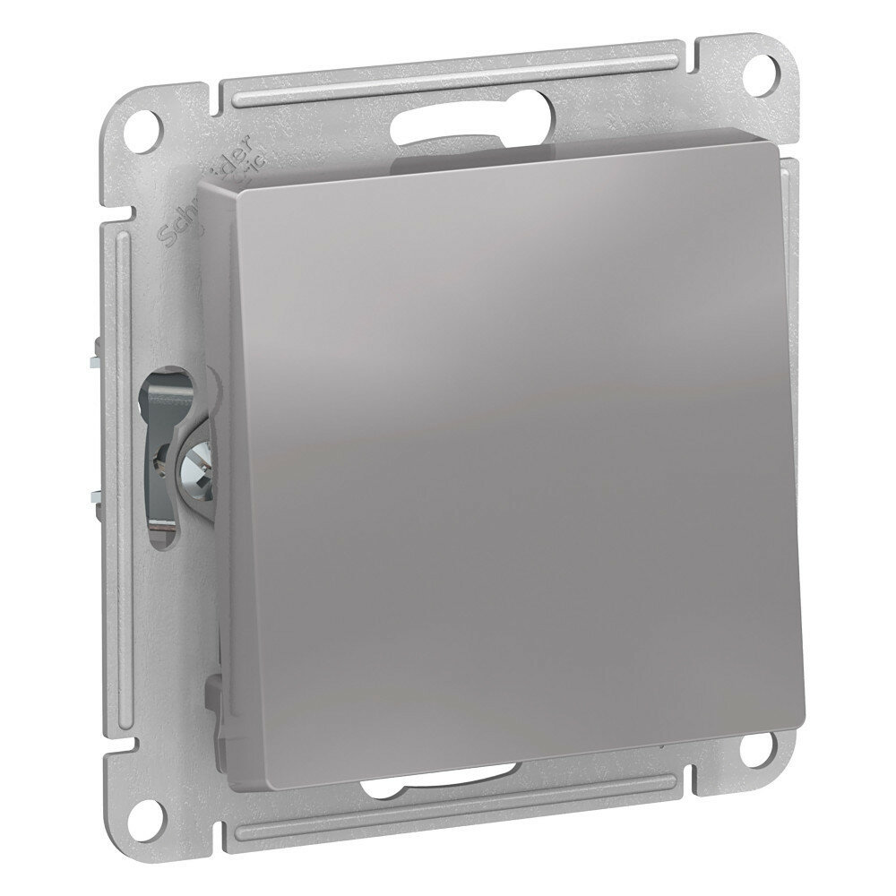 Atlasdesign aqua переключатель одноклавишный ip44, сх.6, 10ах, механизм, алюминий