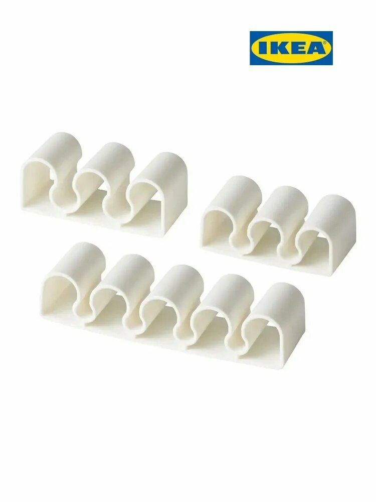 IKEA KALKSTUFF держатель для проводов, белый, 3 шт
