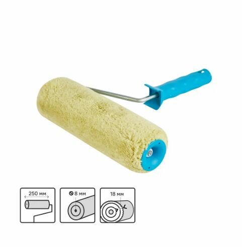 Валик для фасадных работ универсальный Matrix 250 мм диаметр бюгеля 8 мм длина ворса 18 мм