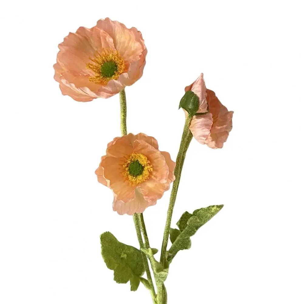 Искусственные маки Light Orange, 58 см