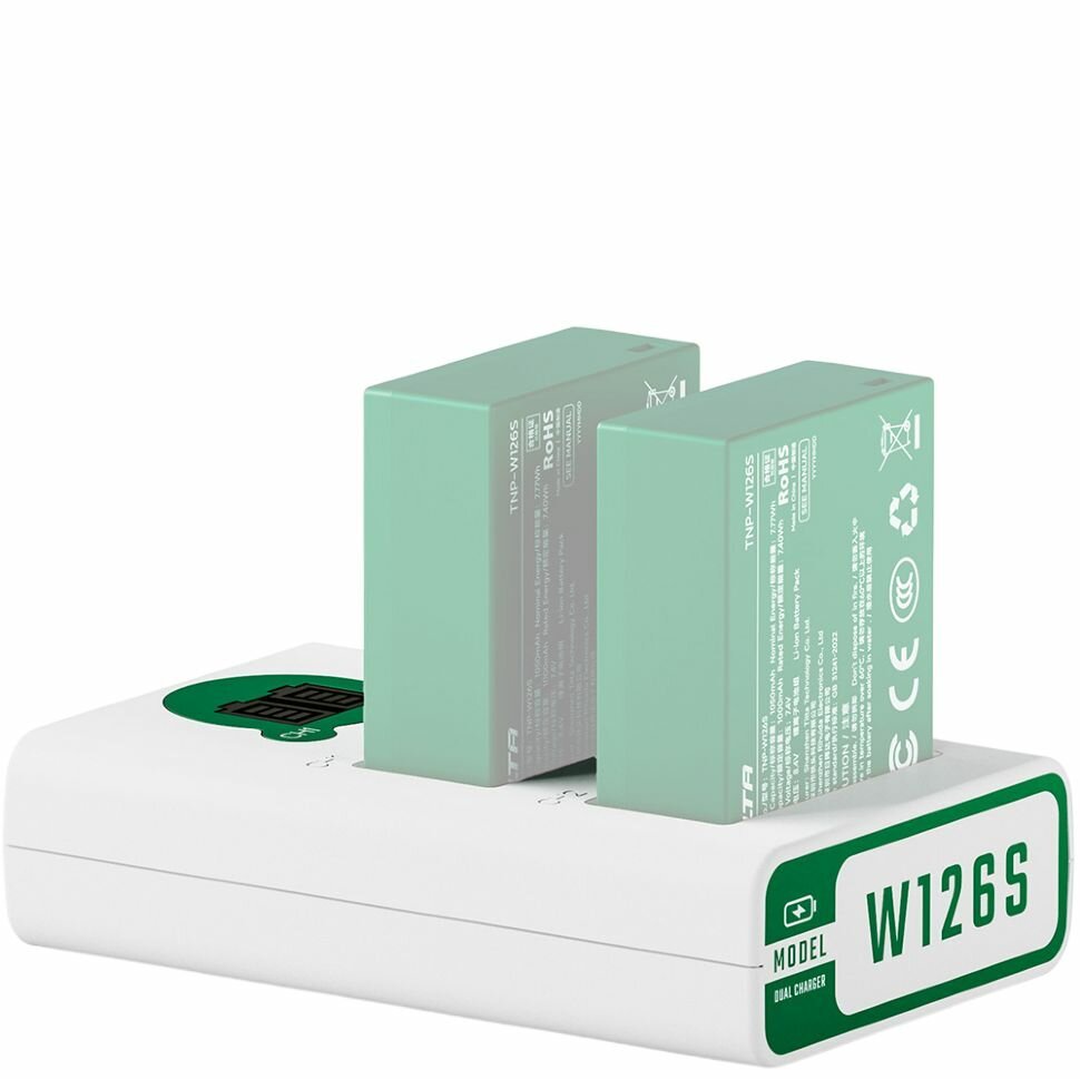 Зарядное устройство Tilta Battery Charger для NP-W126S Зелёное