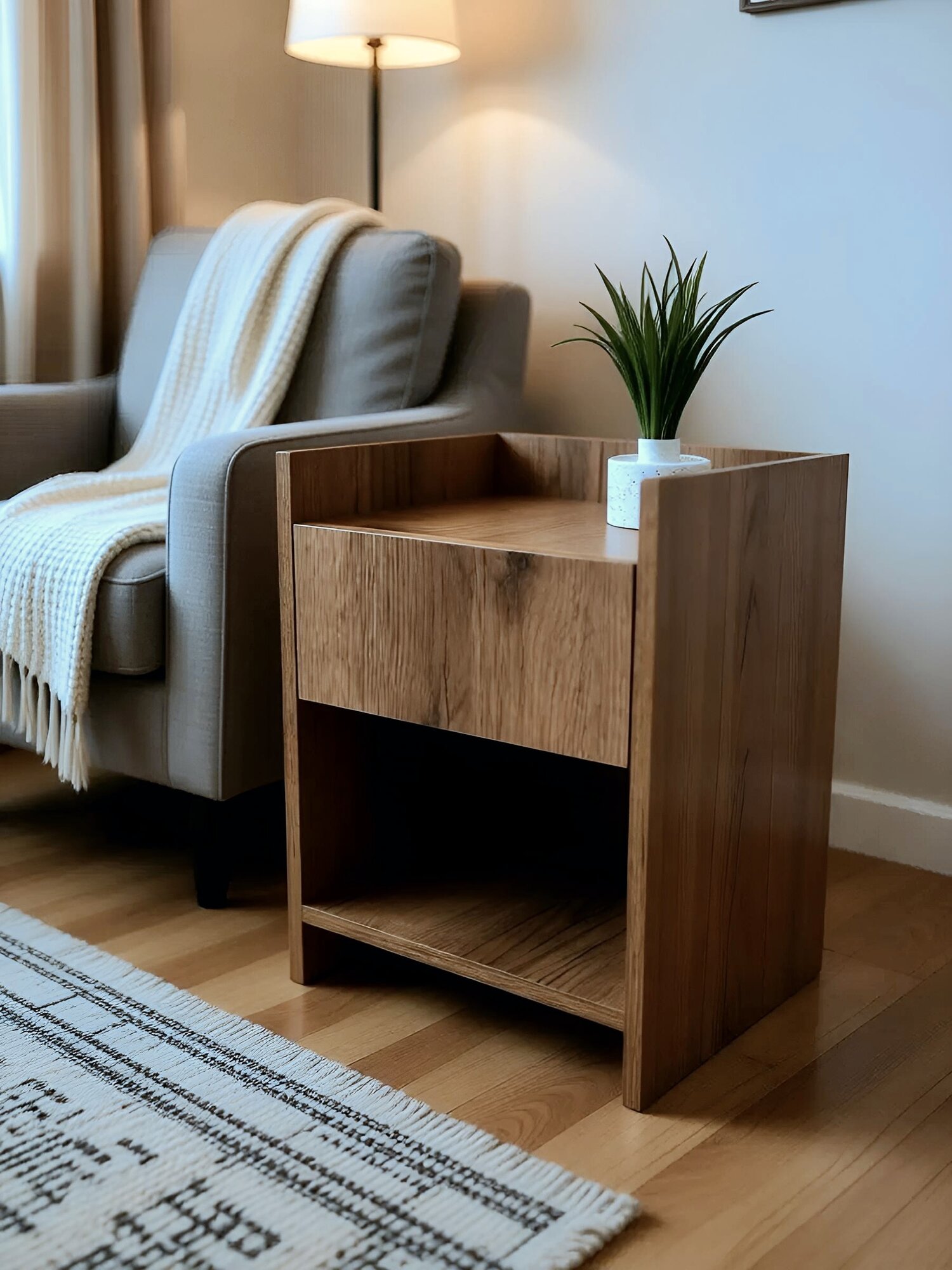 Тумба прикроватная дуб делано