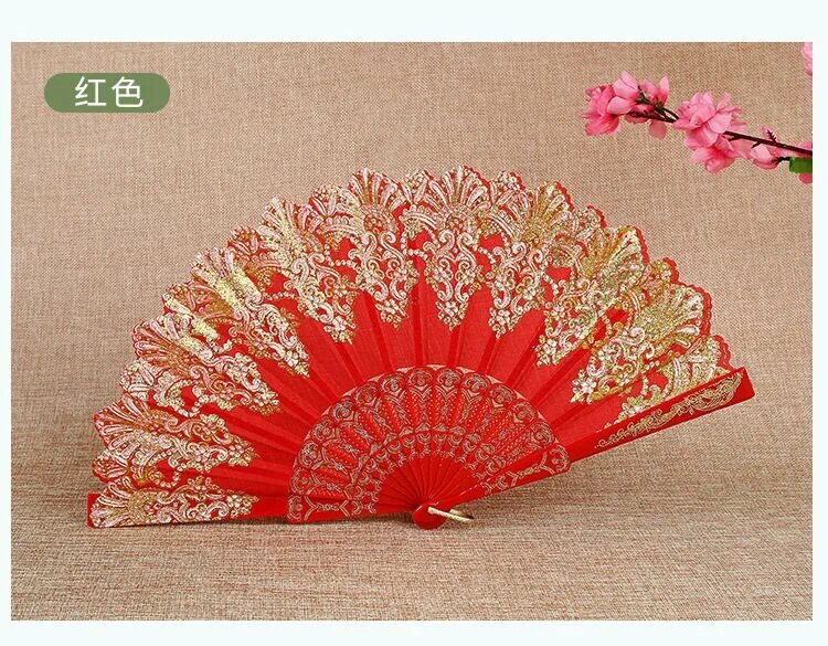 Ретро японский кружевной ручной складной сценический веер испанский дворец танцевальный костюм для йоги веер Чонсам свадебный невеста искусственный Декор