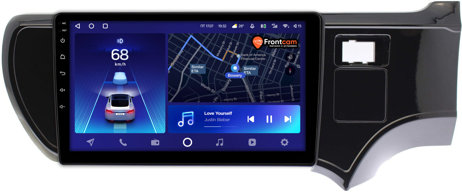 Штатная магнитола Teyes CC2 PLUS 4/32 9" RM-9205 Toyota Aqua 2011-2017 Android 10 (4G-SIM, DSP, QLed)
