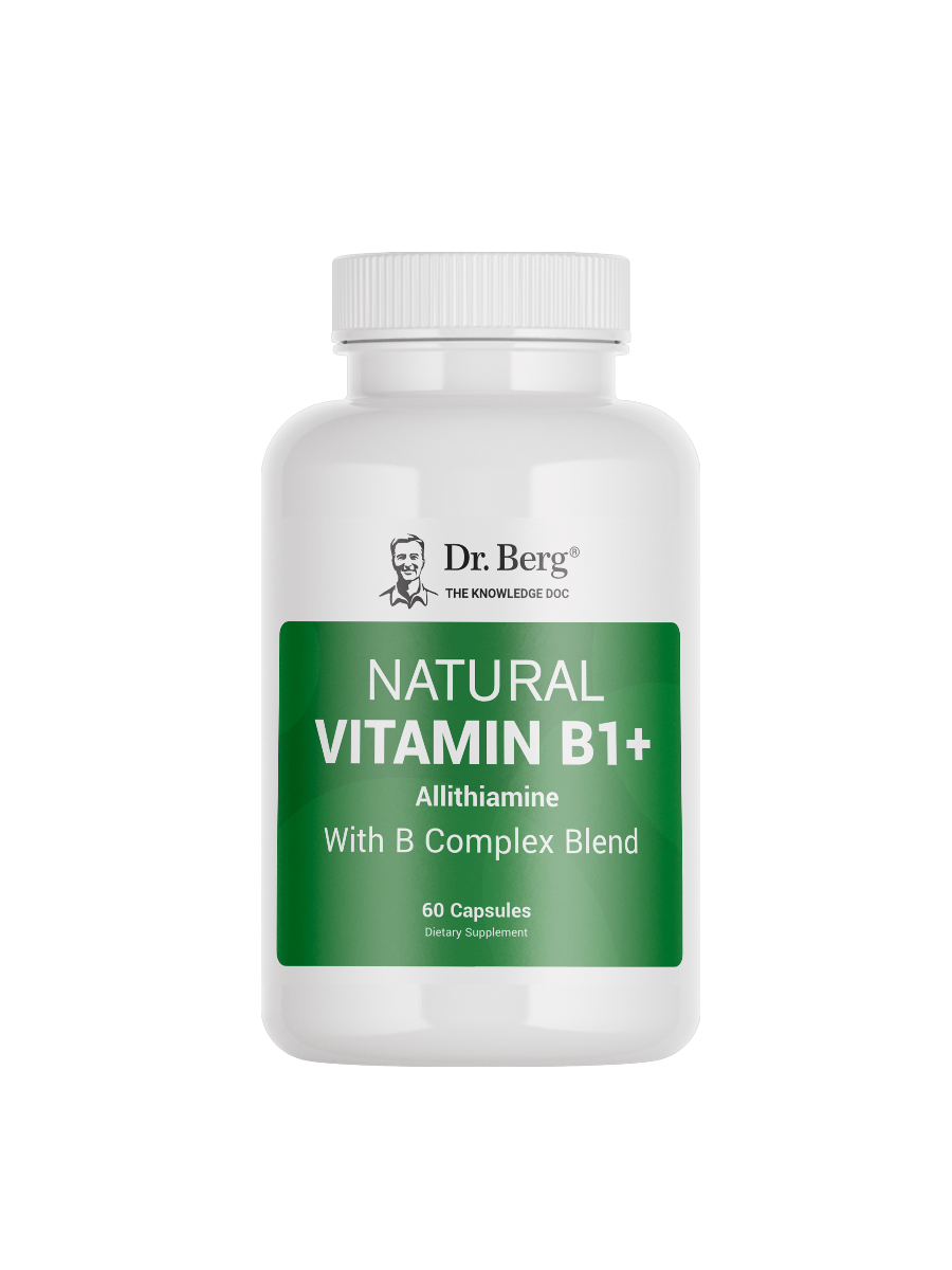 Витамины Dr. Berg Natural Vitamin B1, B6, B12, для нервной системы, 60 капс.