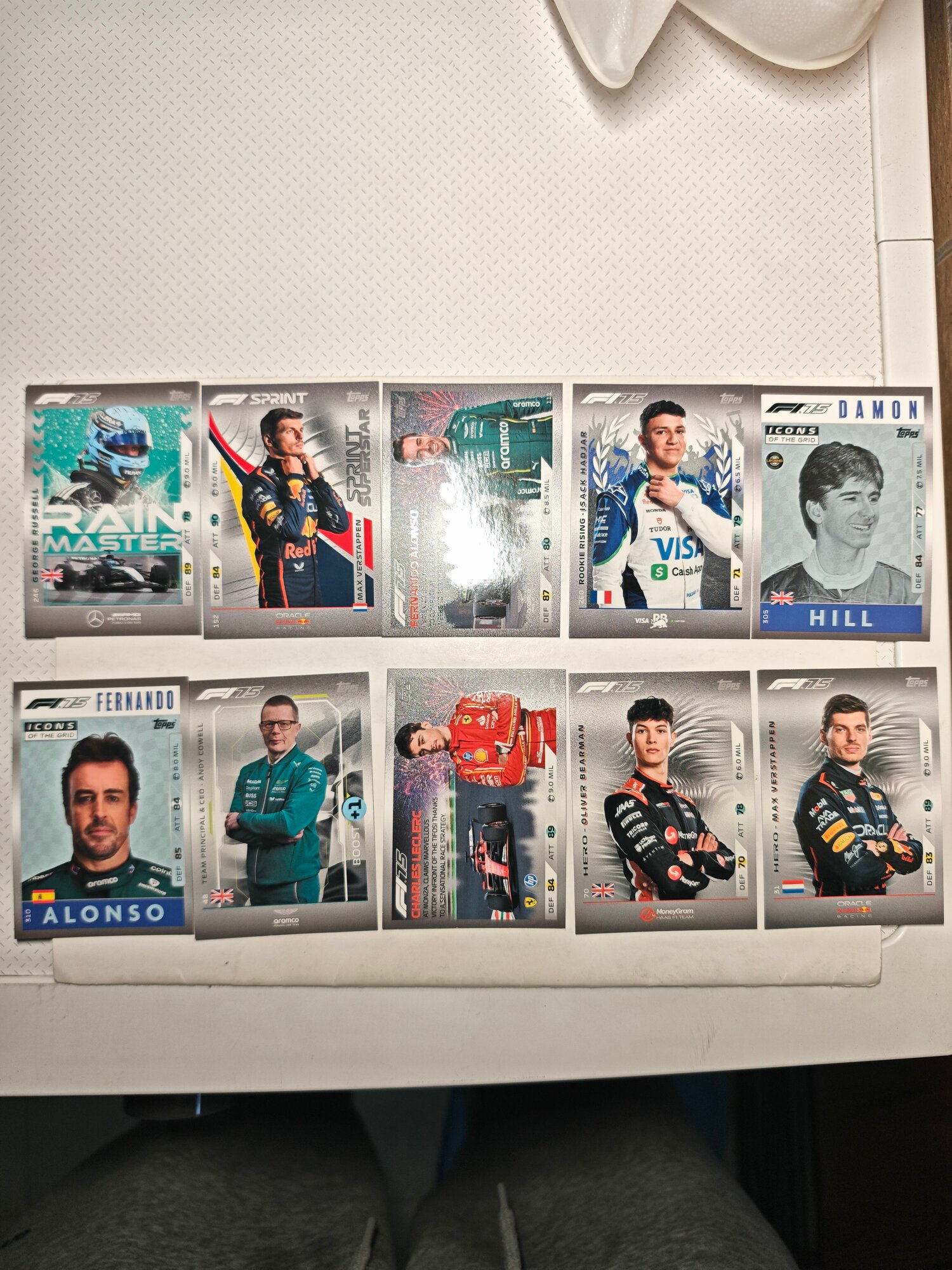 Набор стандартных коллекционных карточек Topps 2025 Tubro Attax F1