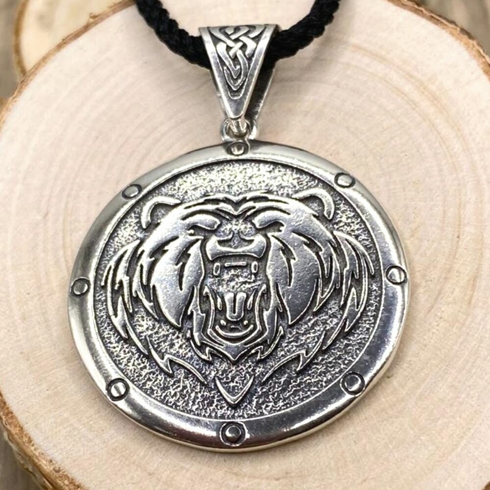 Серебряный оберег " Медведь " Оберег " Печать Велеса "