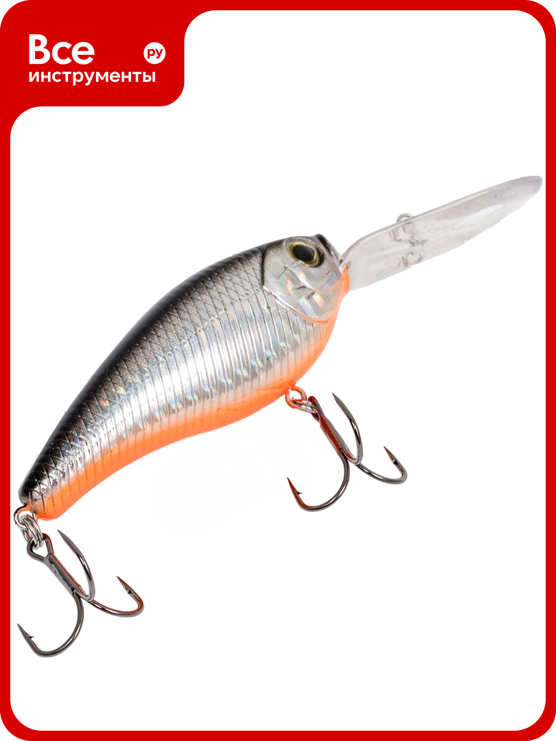 Воблер Strike Pro Crankee Deep Diver 70 цвет: A70-713 Black Silver OB JL-037F#A70-713