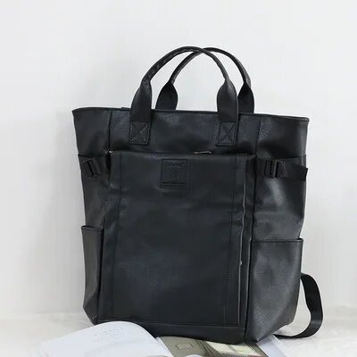 Дизайнерские женские рюкзаки из искусственной кожи, дорожные мужские рюкзаки, Черный, черный