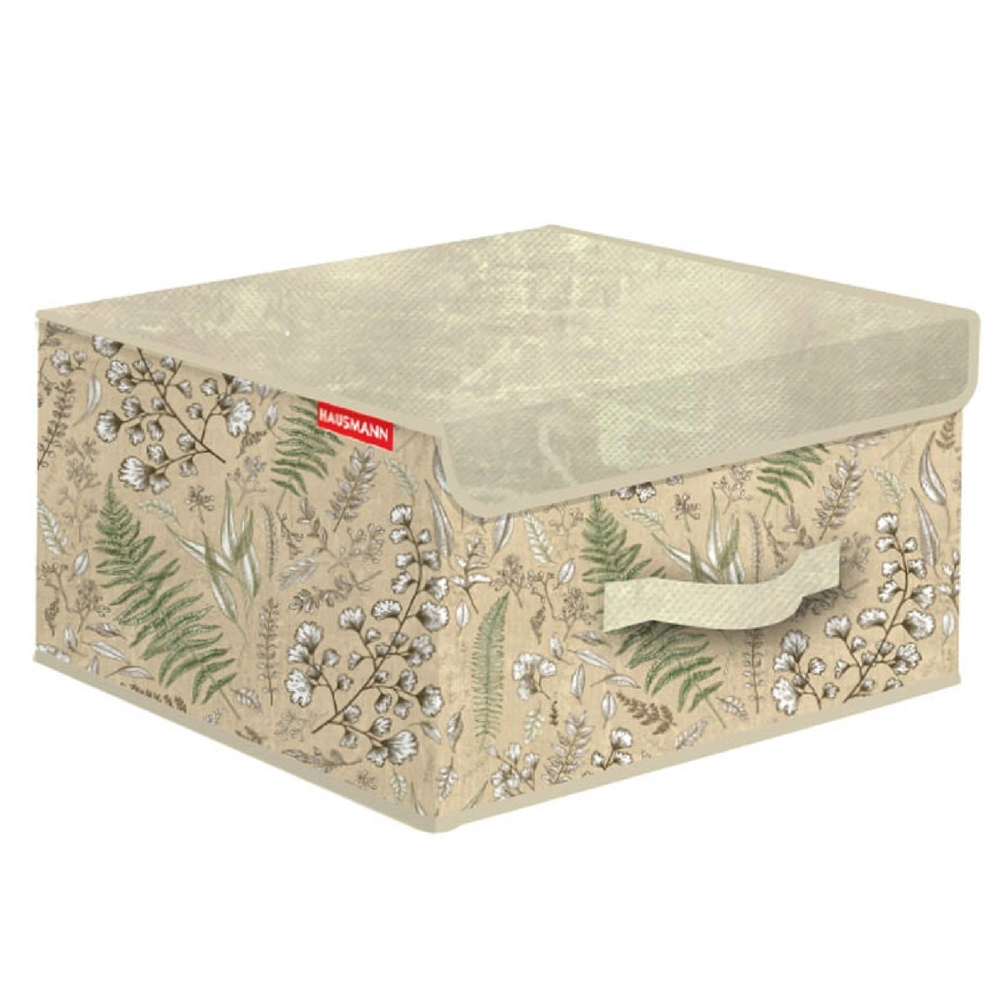 Кофр Hausmann Herbarium HM-PICF03, для хранения одежды, с ручками, 30x30x16см, бежевый