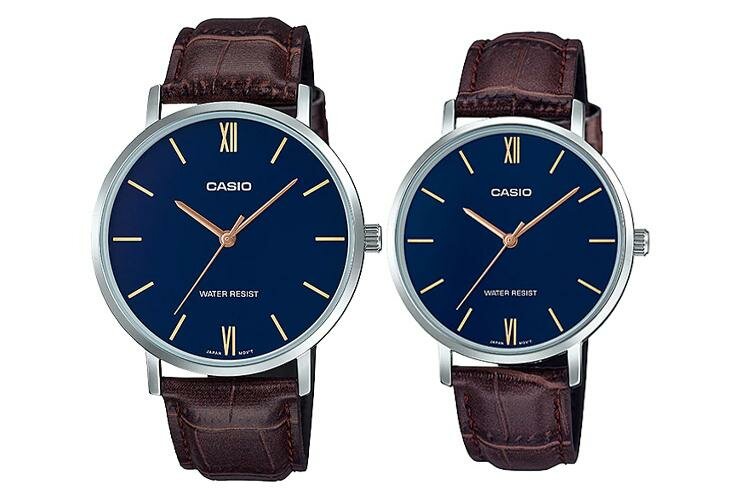 Настольные часы унисекс CASIO серии 5764897, синие, пара