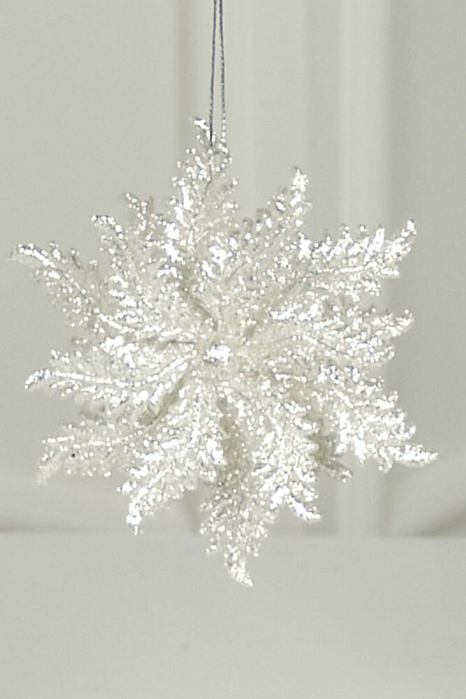 Подвесное ёлочное украшение снежинка 'дыхание арктики', акрил, 12 см, Kurts Adler T1000S-1