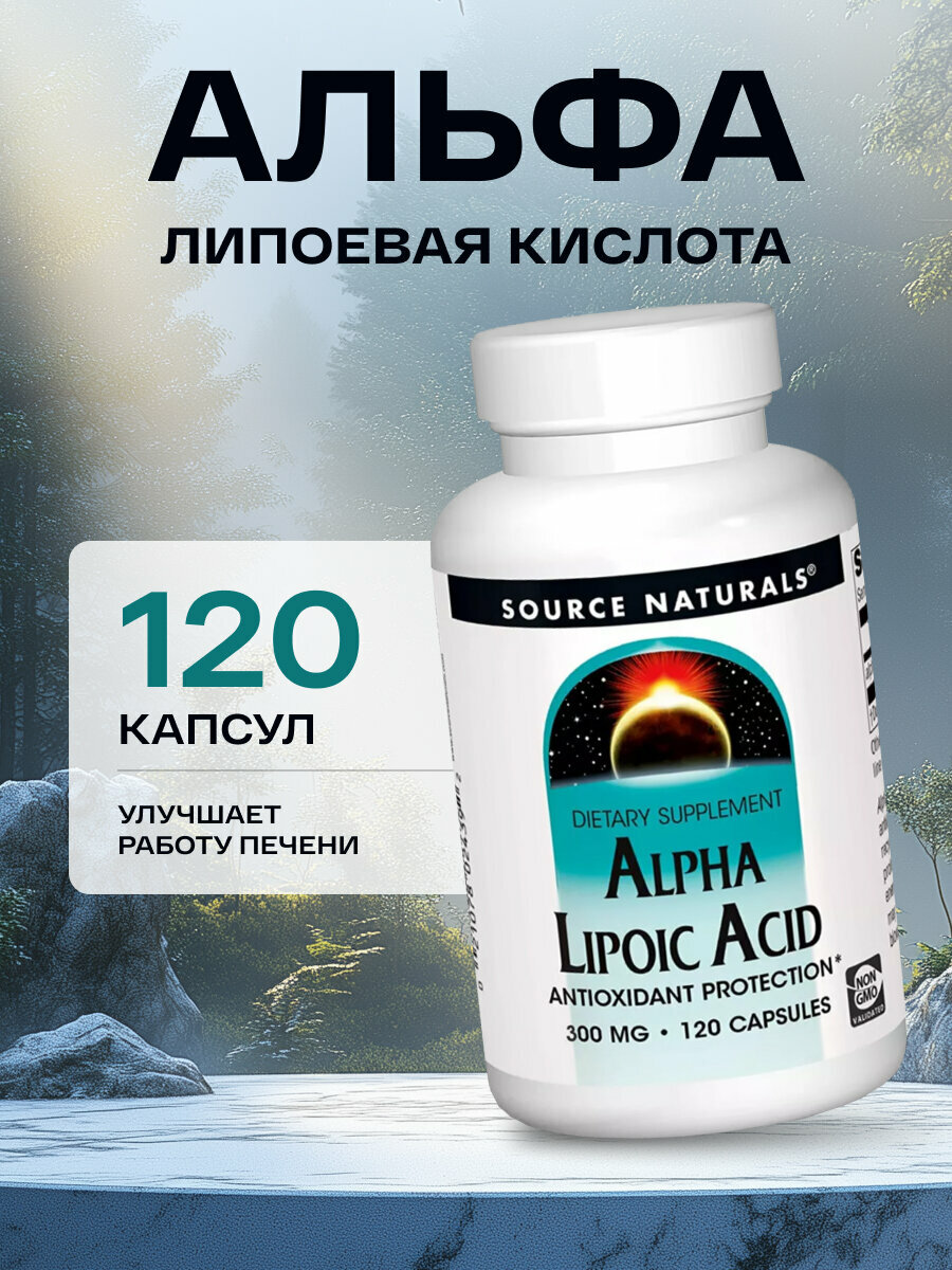 Alpha Lipoic Acid - Sourse Naturals 120 капсул