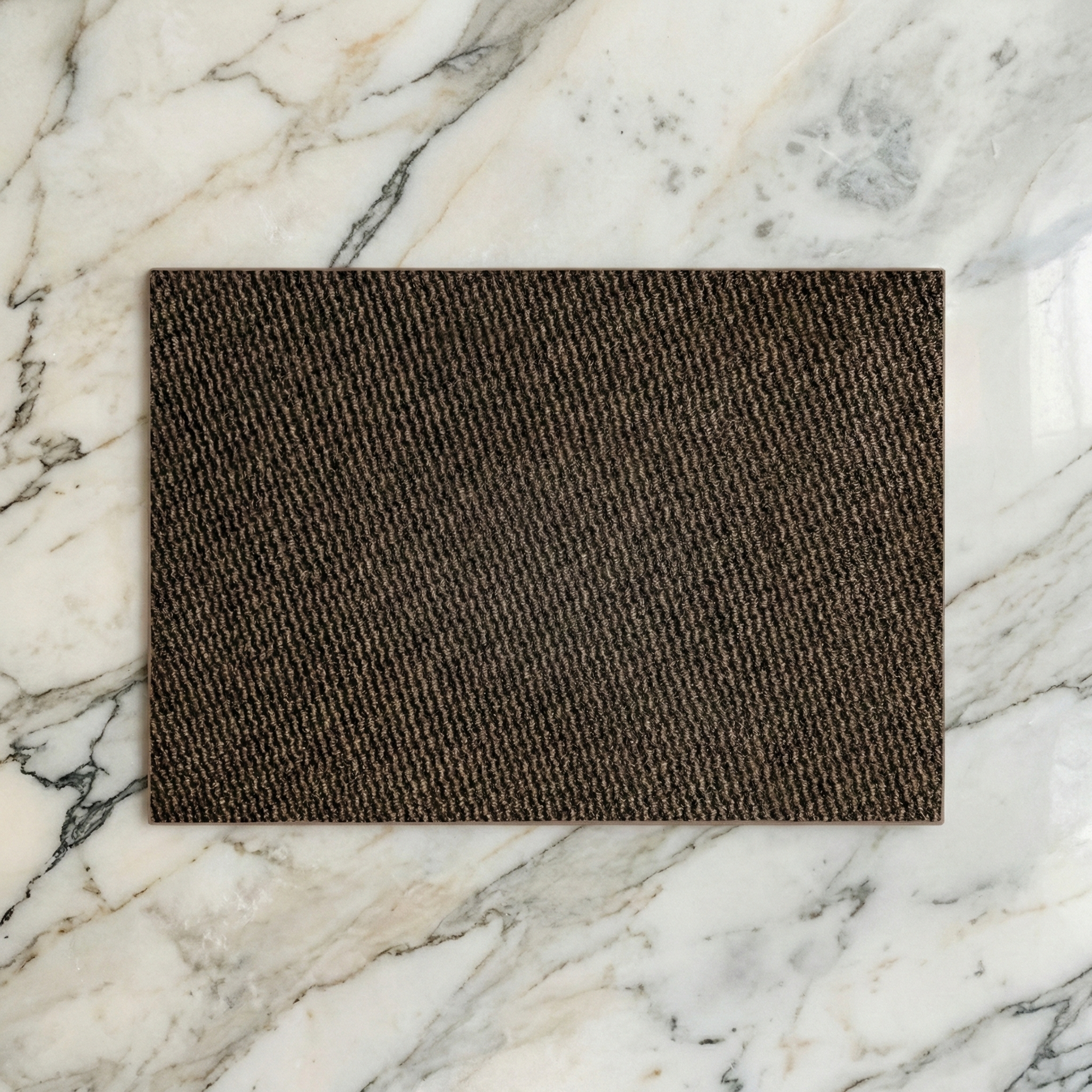 ЗигЗаг", 40х60см, Коричневый // Коврик придверный влаговпитывающий "Kovrik Line