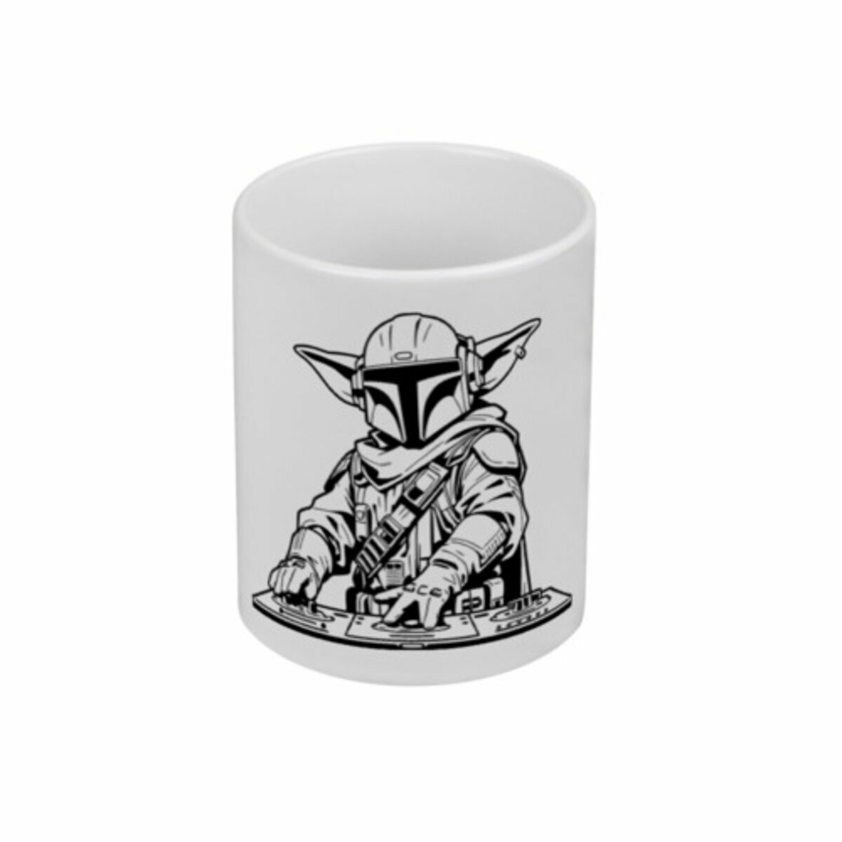 Кружка «Йода диджей. Рыцарь джедай. Звездные войны» (белый)