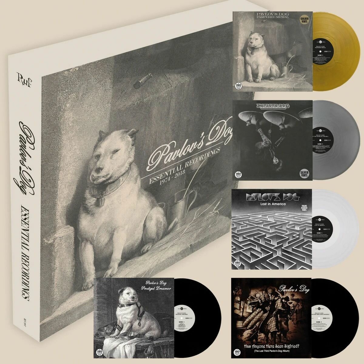 Pavlov's Dog - Essential Recordings 1974 - 2018 (coloured) (5LP) 2024, Ruf, Different Colours, Box, Limited Edition, Фирменные виниловые пластинки в боксе