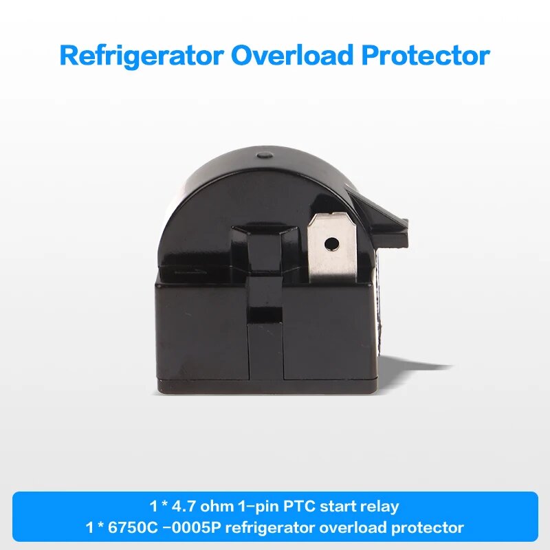 Реле стартера QP2-4.7 PTC, 1-контактное реле стартера холодильника и защита от перегрузки холодильника 6750C-0005P