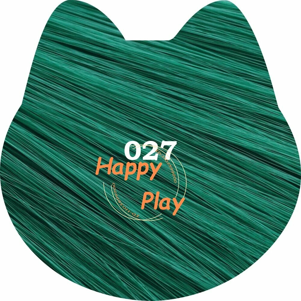 Синтетический парик зеленый 60 см с челкой для косплея G-027