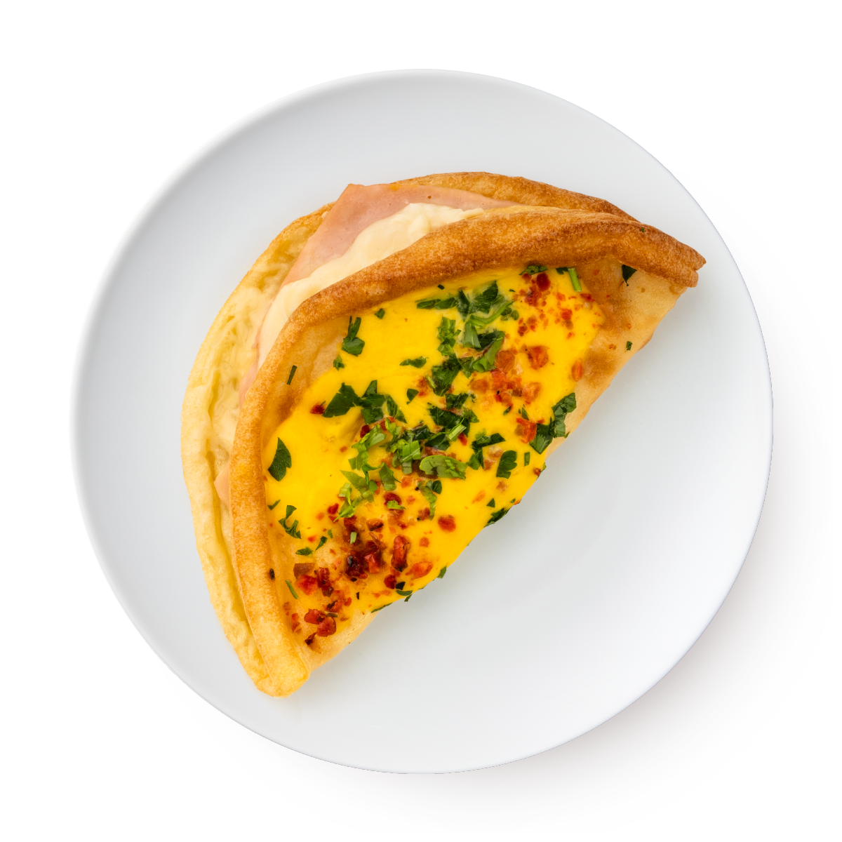 Блин с ветчиной Creative Kitchen, жареный, в пластиковом контейнере, 1 шт.
