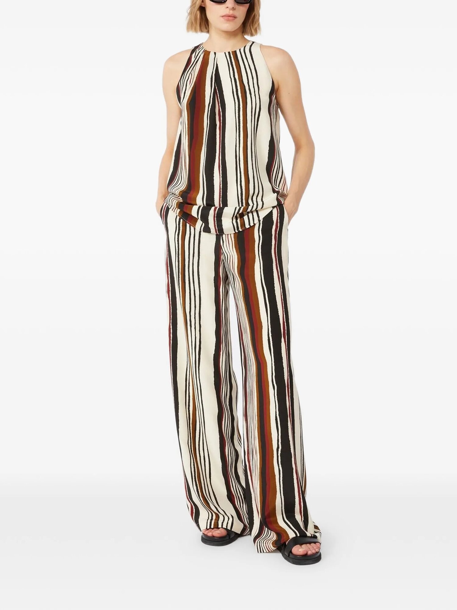 Блуза Max Mara Striped-pattern blouse, размер 44, разноцветный — фото 1