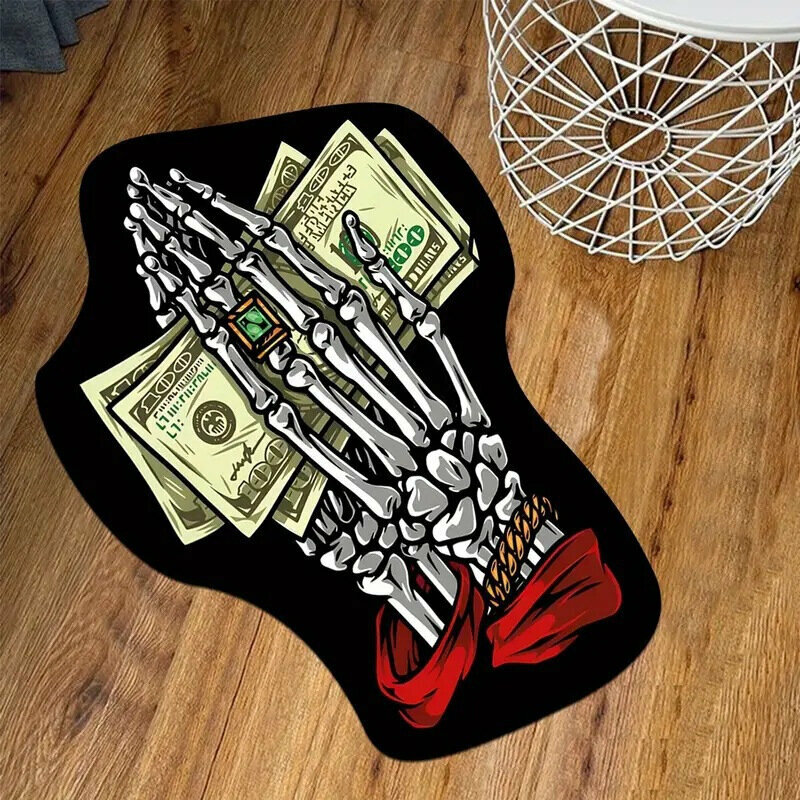 Забавный ковер в форме денег, креативный коврик в виде долларов, насыщенный напольный коврик money4, 60*90cm