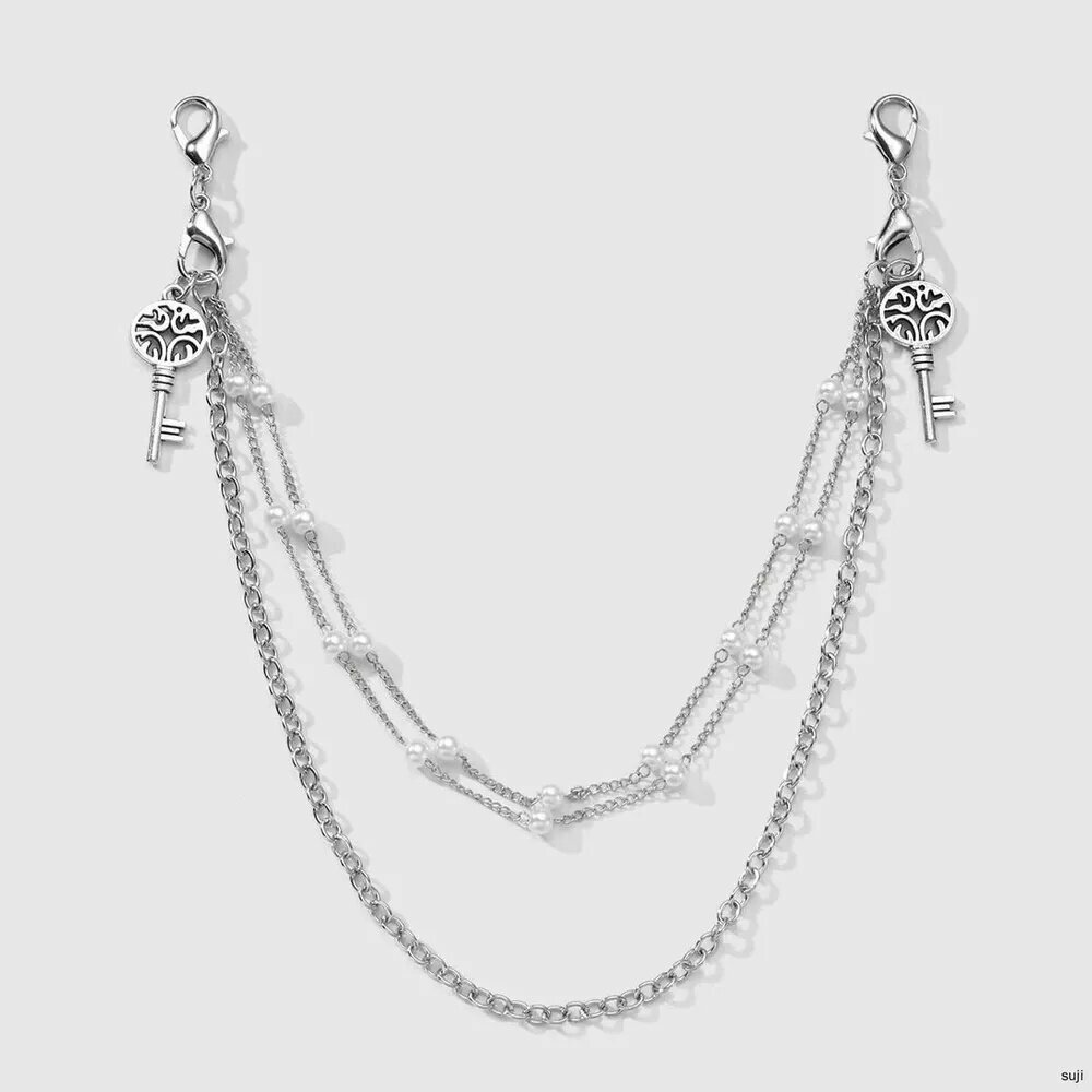 Украшение , белый, серебряный — фото 1