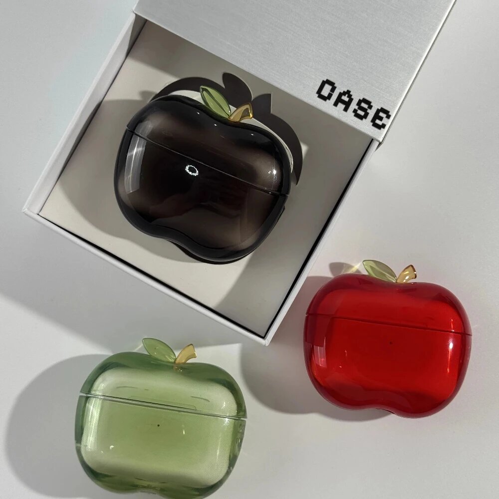 Прозрачный силиконовый чехол для AirPods Pro 2/1 Erilles For AirPods Pro 2, Red simple lanyar