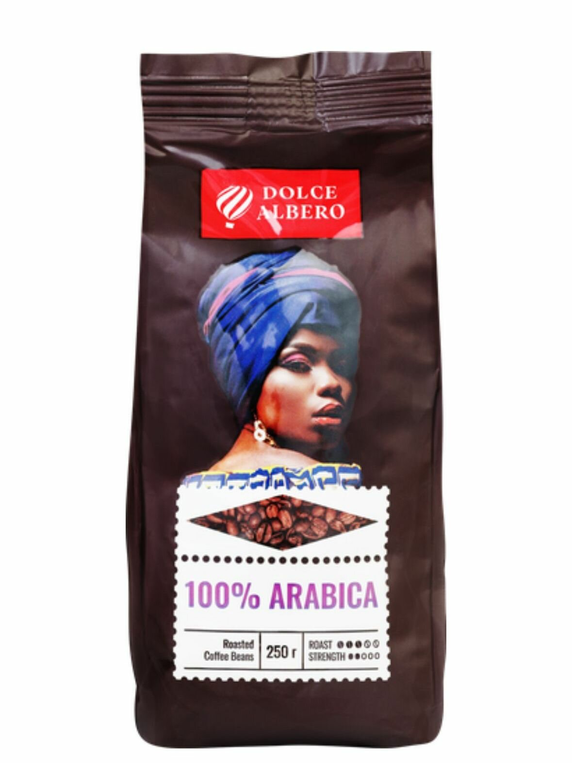 Кофе зерновой Dolce Albero 100% Arabica, 250 гр.