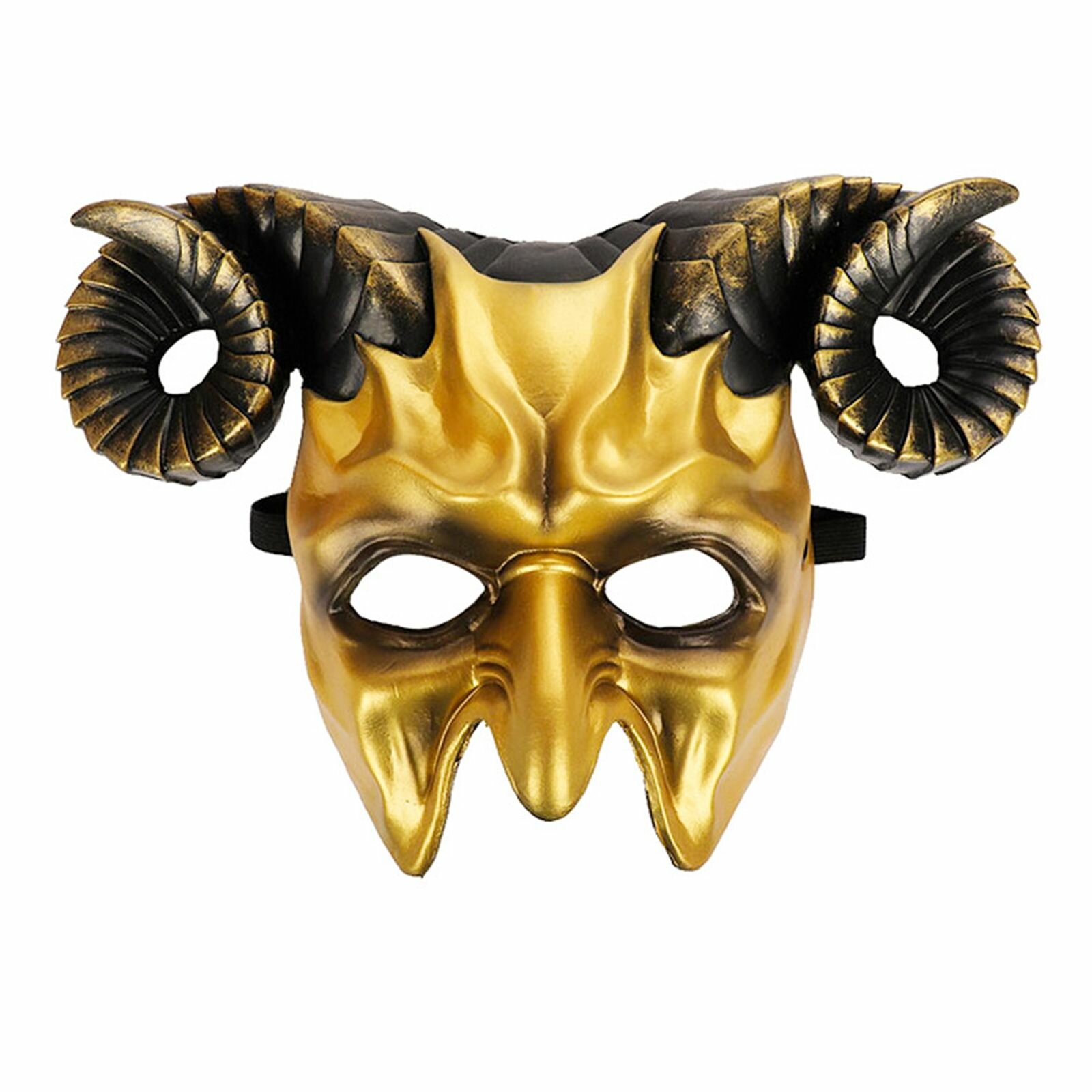 Маска Демонов для Хэллоуина Маскарадная Полумаска с Рогами Быка