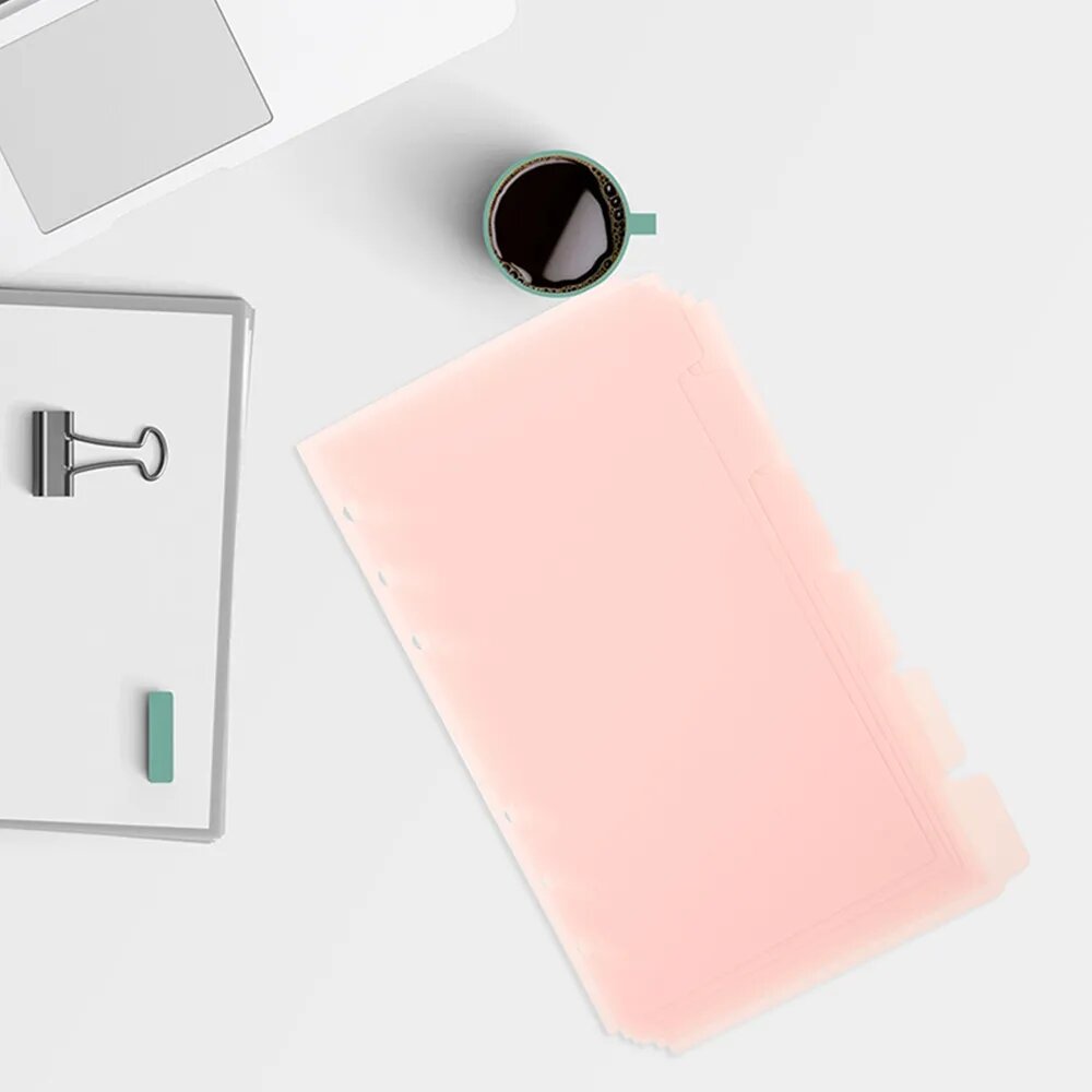 Розовые разметочные разделители из пластика для блокнотов, 2 комплекта для удобного индексирования