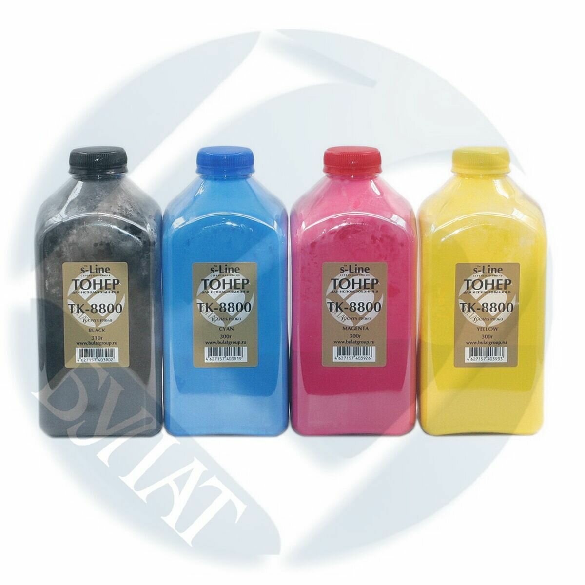 Тонер с девелопером булат s-Line TK-8800 для Kyocera ECOSYS P8060 (Чёрный, банка 300 г)