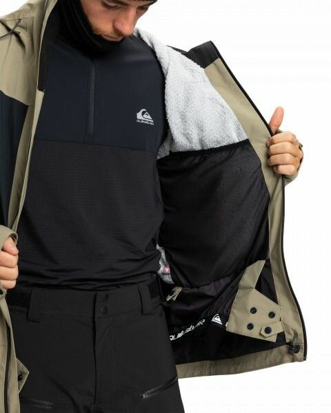 Куртка Quiksilver Базовая коллекция, размер S, коричневый — фото 1