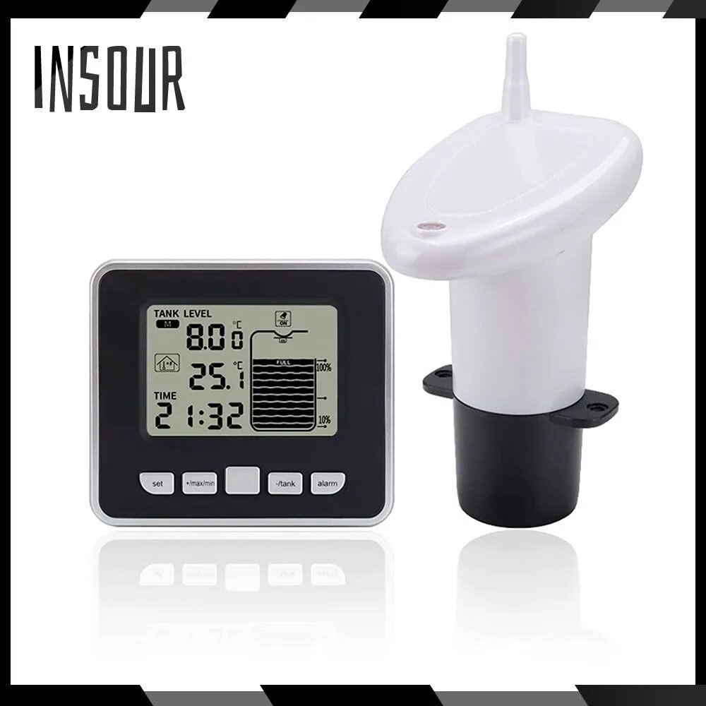Ультразвуковой датчик уровня жидкости в резервуаре для воды с ЖК-дисплеем