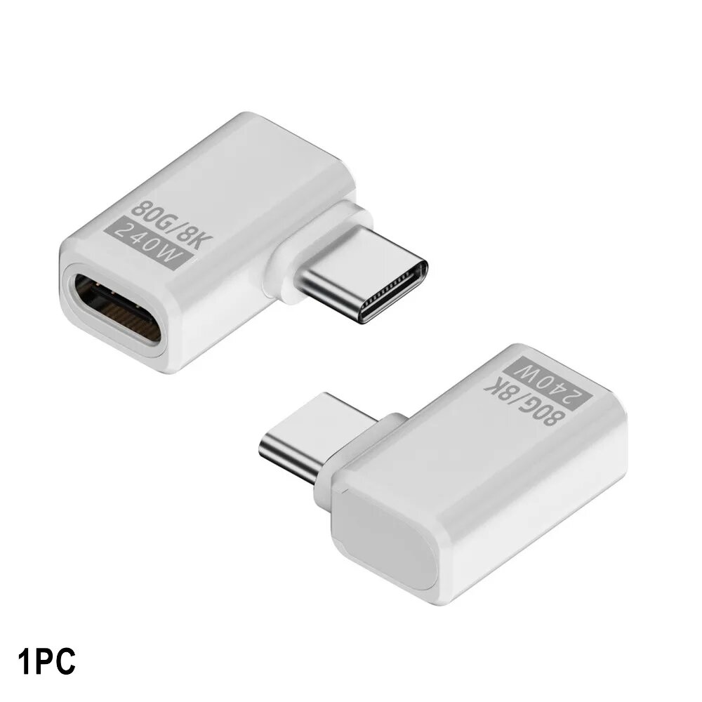 Адаптер USB-C 80 Гбит/с 8K 240 Вт, белый