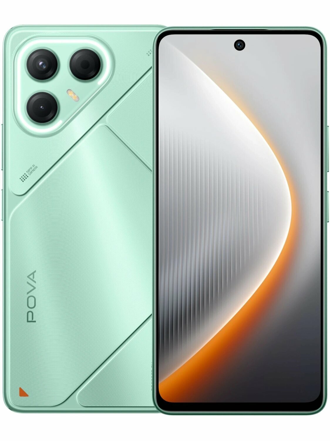 6.78" Смартфон TECNO Pova 7 5G 8/128Gb, NFC, IPS, 144Гц, 6000мAч, зеленый